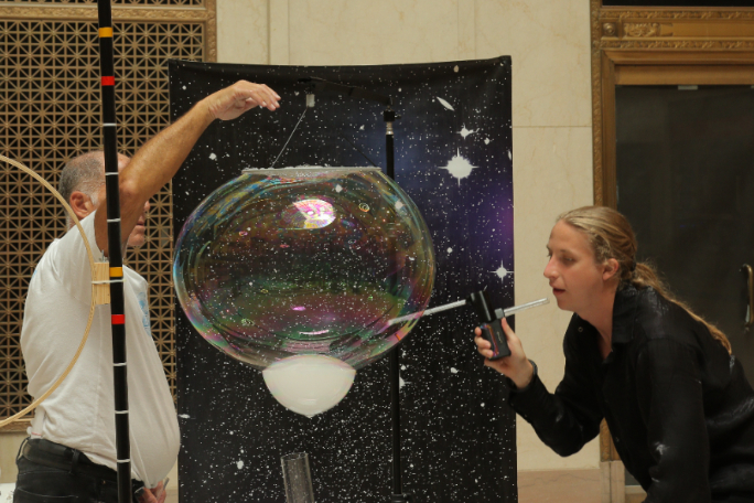 Watch these bubblers create a tornado inside a soap bubble | Guinness ...
