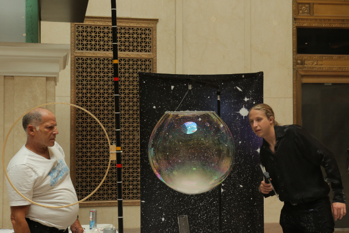 Watch these bubblers create a tornado inside a soap bubble | Guinness World Records