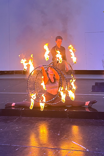 Fire-breathing circus performer says fear motivates her as she breaks ...