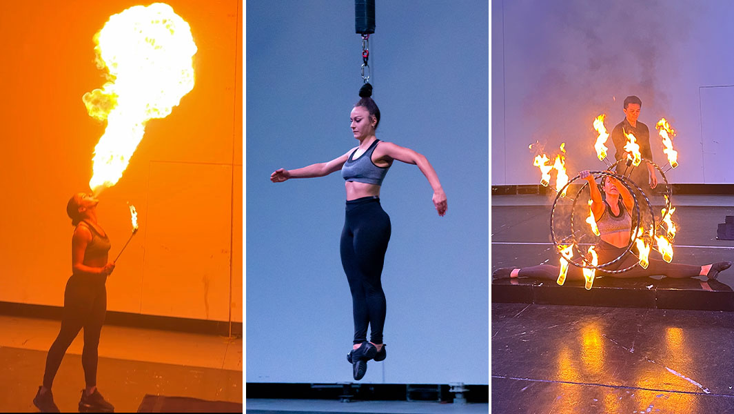Fire-breathing circus performer says fear motivates her as she breaks ...