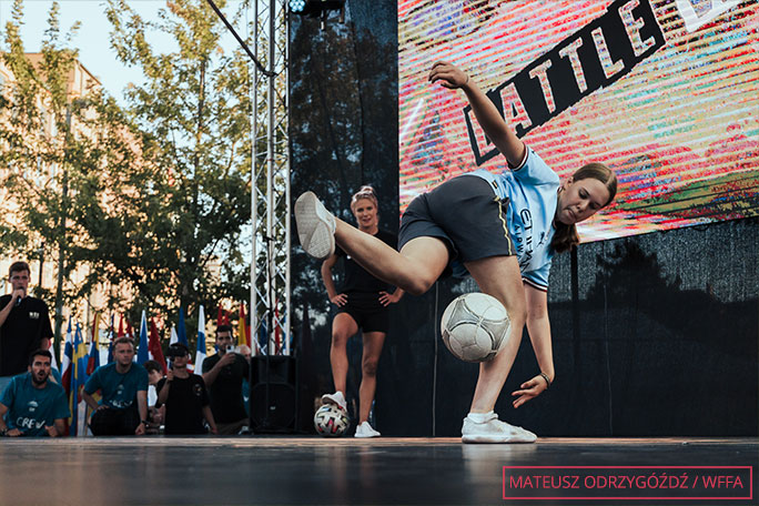 Rising freestyle-football star dispossesses her idol of clipper trick ...