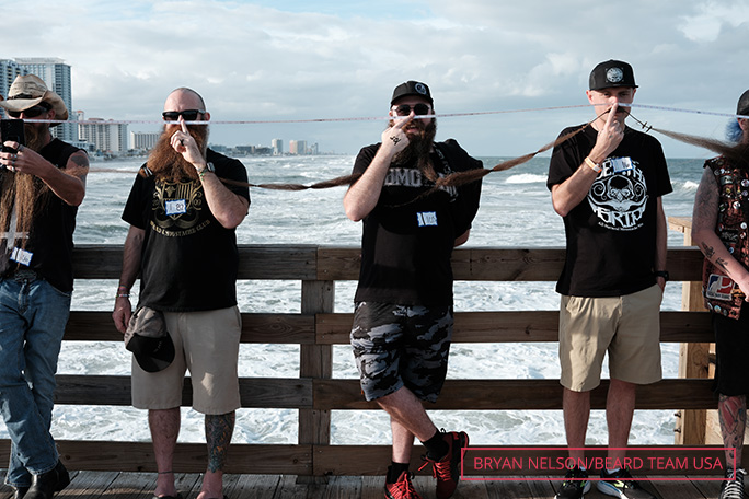 Beard championship creates a beard chain as long as two blue whales ...