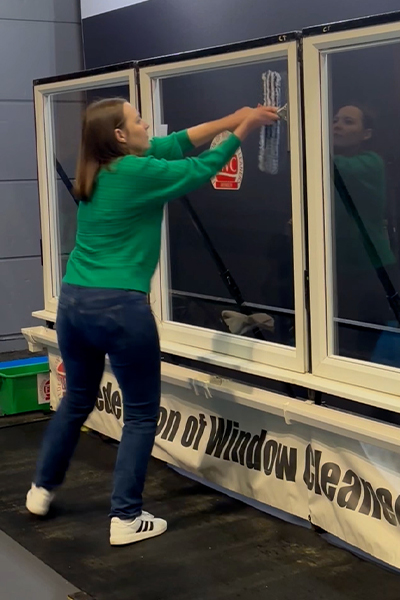 Fastest window cleaner's daughter joins him in record books with ...