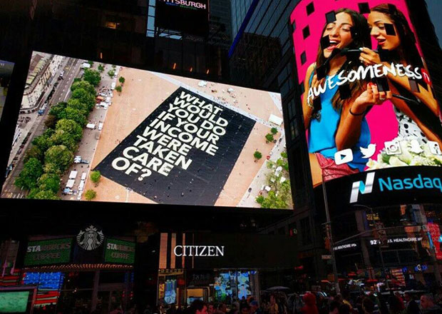 Swiss group creates largest poster ever to support vote for basic ...