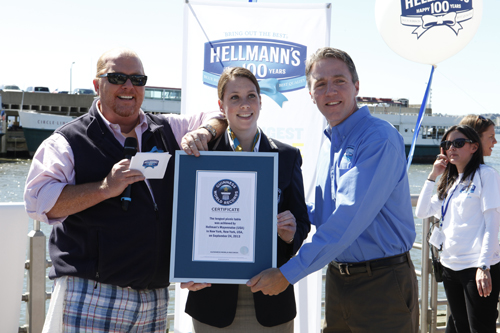 Hellmann's celebrates 100 years with Katie Holmes, longest picnic table ...