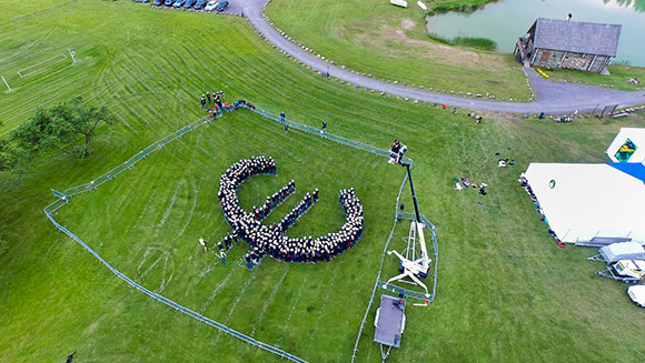 TransferWise employees form giant Euro symbol at record-breaking away ...