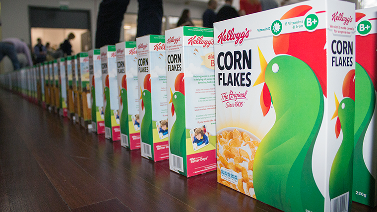Kelloggs employees knock down record for most cereal boxes toppled in a ...
