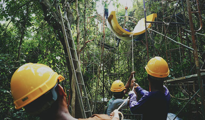 Ride through the trees on the world’s longest mat water slide – all ...