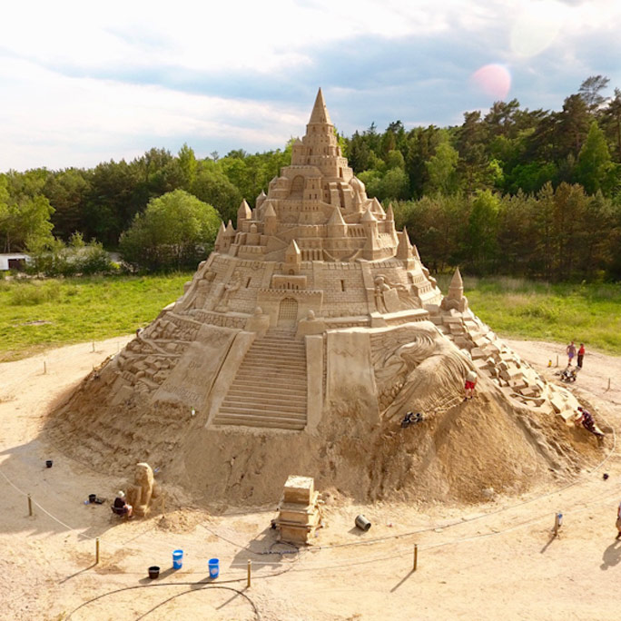 World’s tallest sandcastle finally achieved after two years of trying ...