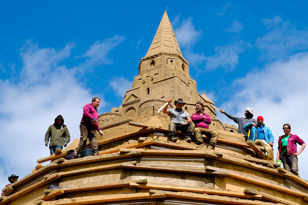 World’s tallest sandcastle finally achieved after two years of trying ...