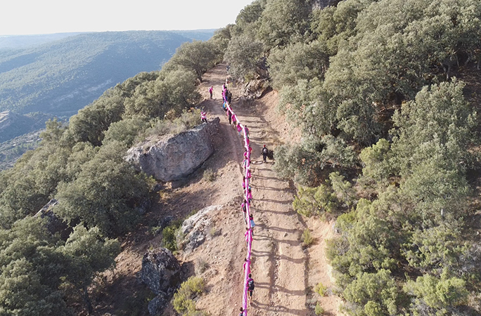 Largest awareness ribbon created for Breast Cancer Awareness Month ...