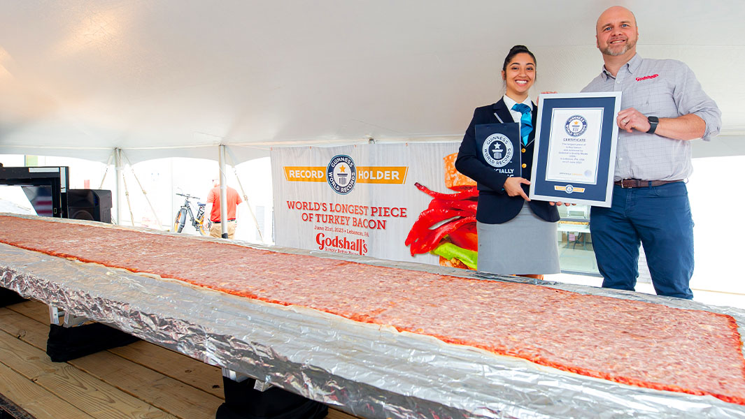 World's longest turkey bacon gobbled up as meat company celebrates with ...