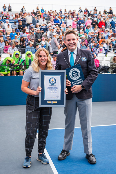 Record-breaking pickleball exhibition match kicks off National ...