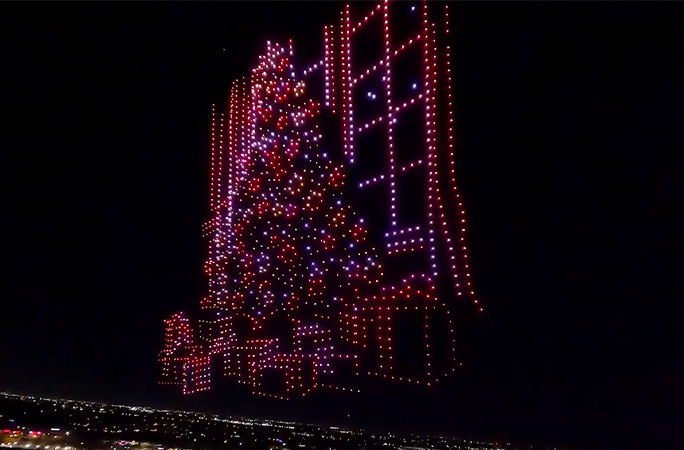 Christmas comes early as festive drone show breaks two world records | Guinness World Records