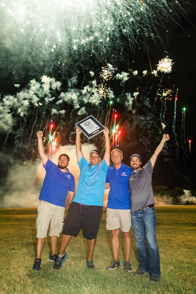 Patriotic drone show lights up the sky with record-breaking aerial ...