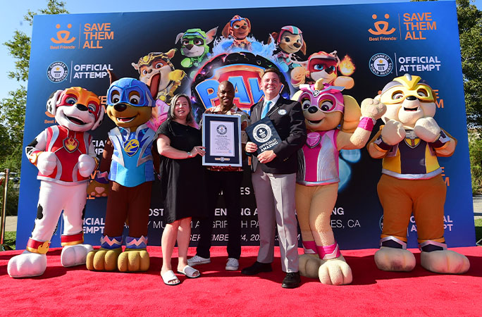 Pawsome scenes as dogs break world record at PAW Patrol premiere ...