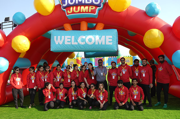 Visitors jump for joy on the world’s largest bouncy castle | Guinness ...