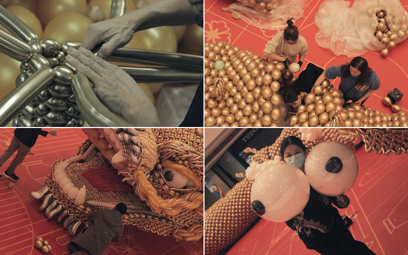 Gigantic balloon dragon kicks off Chinese New Year celebrations in Hong ...