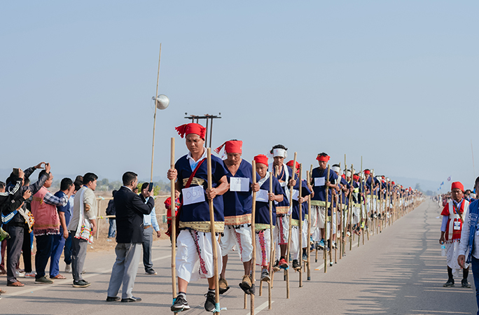 Indigenous Karbi people celebrate their culture with spectacular stilt ...