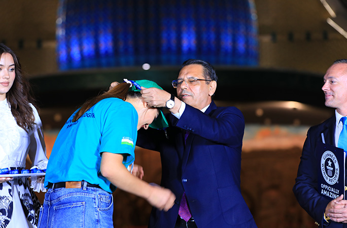 Young Uzbek students build on engineering skills with robot assembling ...