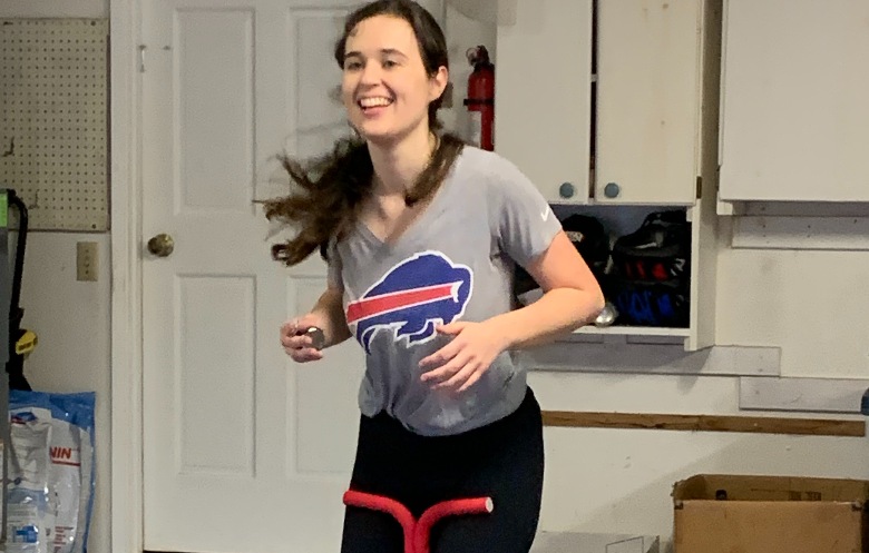 Most consecutive pogo stick jumps with no hands | Guinness World Records