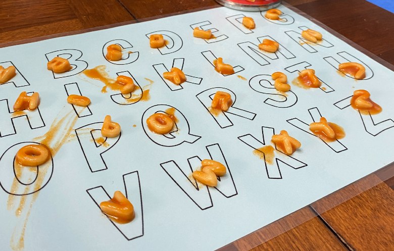 Fastest time to find and alphabetize the letters in a can of alphabet ...