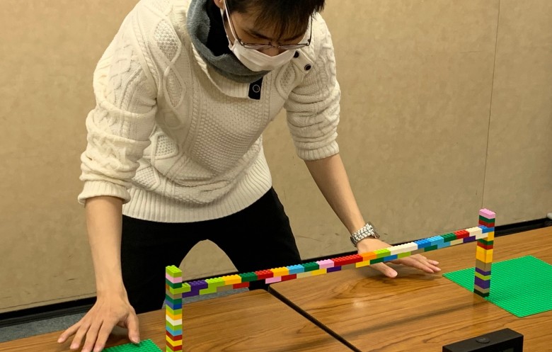 Longest span of a LEGO® brick bridge made in three minutes | Guinness ...