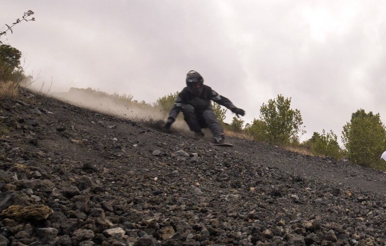 Fastest speed volcano surfing (standing) | Guinness World Records