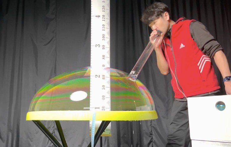 Largest explosive soap bubble (dome) | Guinness World Records