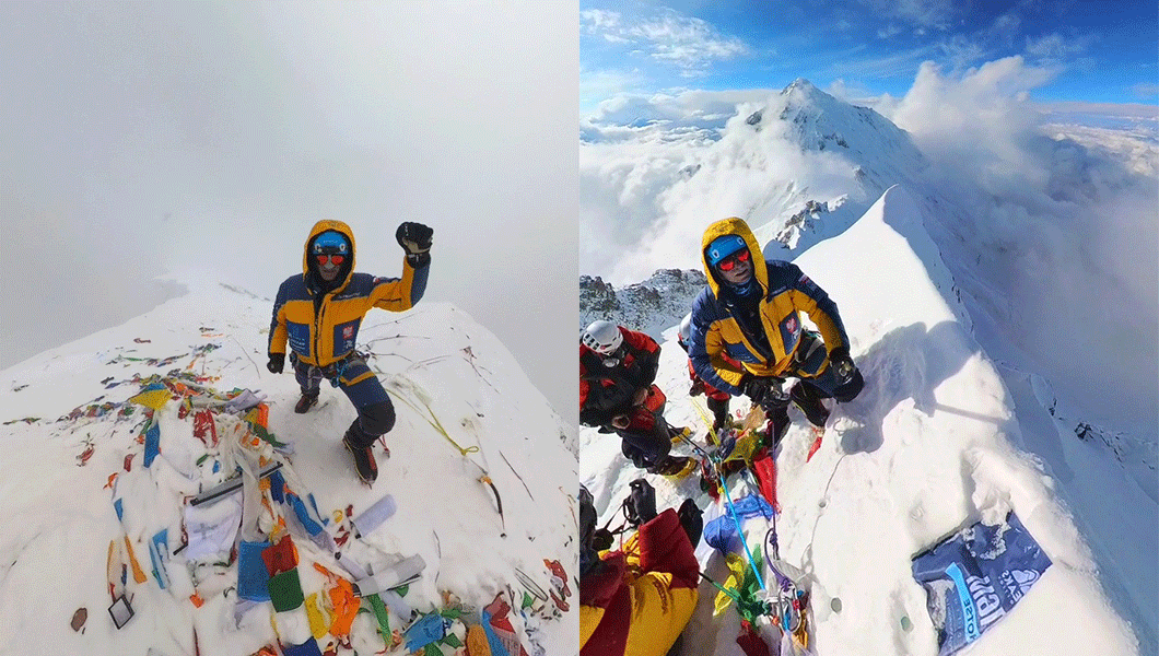 Fastest time to climb Lhotse and Everest without supplementary oxygen ...