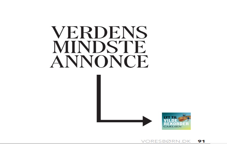 Smallest printed magazine advertisement | Guinness World Records