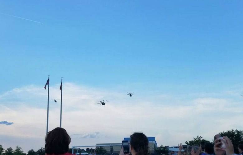 Most sporting event flypasts (flyovers) in a single flight path ...