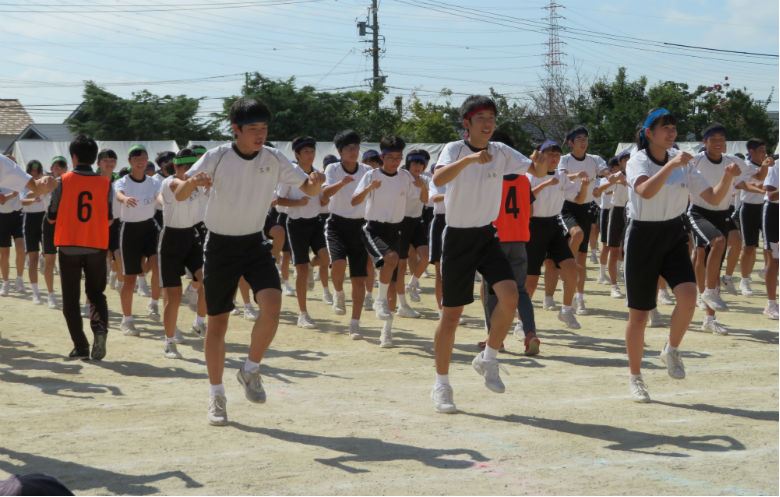 Most people performing the 'running man' dance move simultaneously ...