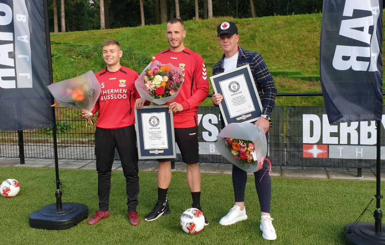 Most football (soccer) goals scored from the halfway line in one minute ...