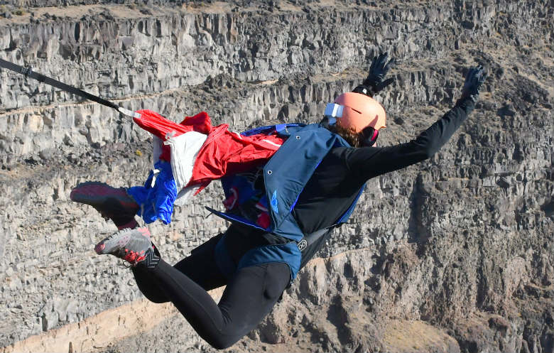 Most BASE jumps in 12 hours by human powered ascent | Guinness World ...