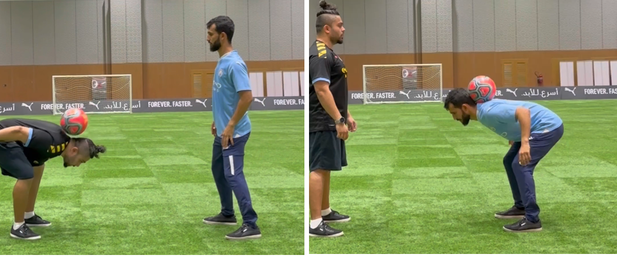 Most football (soccer) neck catch passes in 30 seconds | Guinness World ...