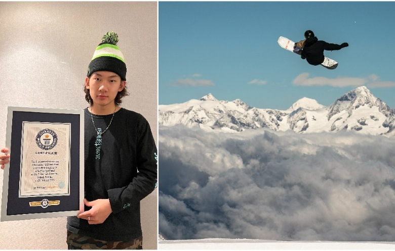 First person to complete a backslide 1980 Indy Crail in snowboarding ...