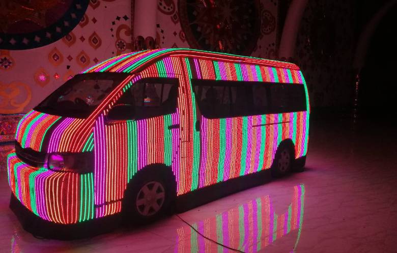 Most LED lights on a van | Guinness World Records