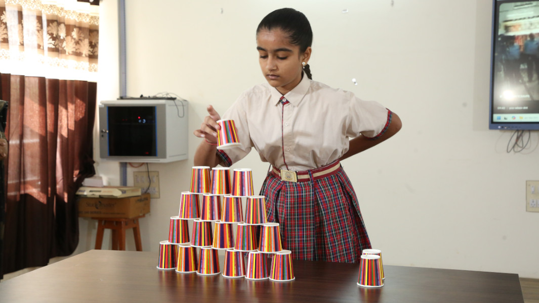 Fastest time to build a cup pyramid (Under 16s) | Guinness World Records