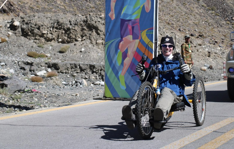 Highest altitude to complete a marathon distance in a handcycle ...