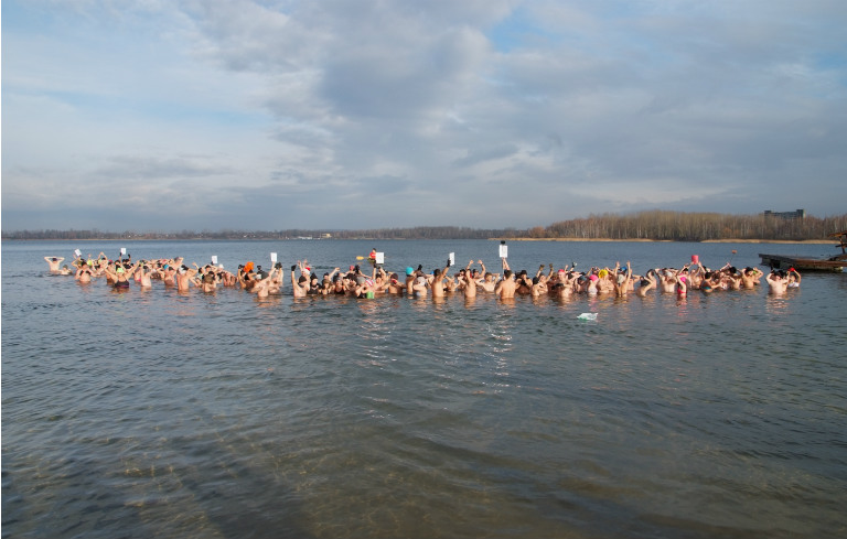 Largest polar bear dip (multiple venues) | Guinness World Records