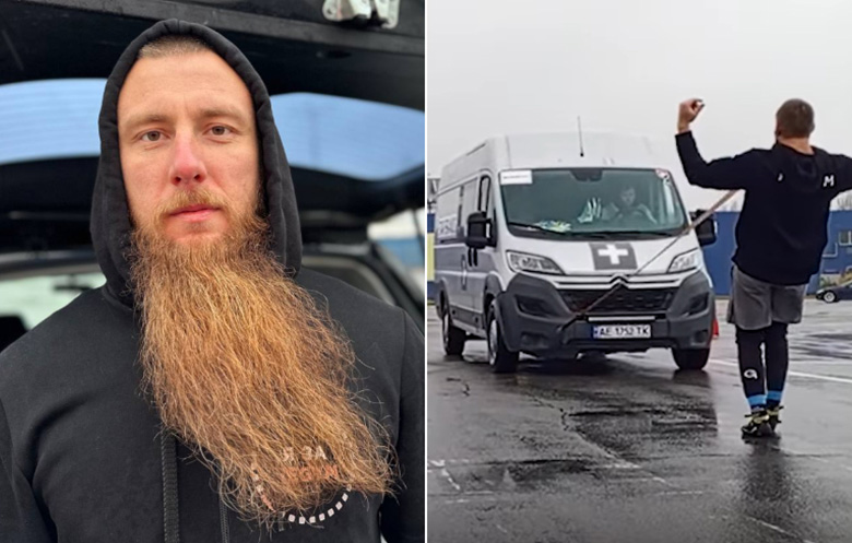 Heaviest vehicle pulled by beard | Guinness World Records