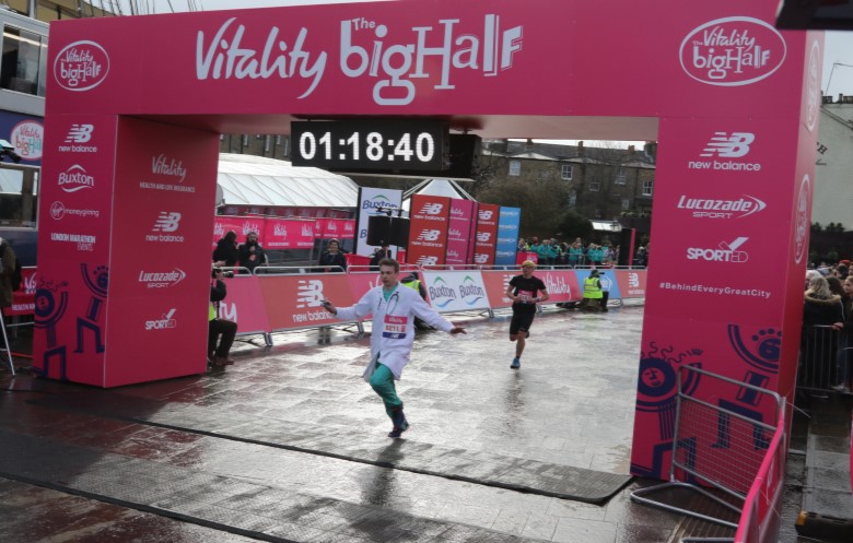 Fastest half marathon dressed as a doctor (male) | Guinness World Records