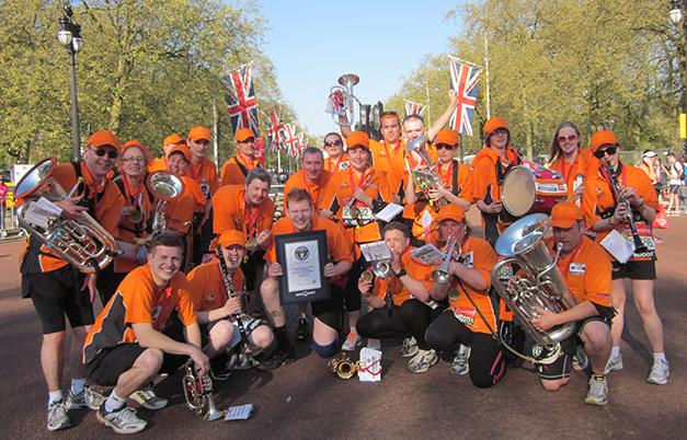 Fastest marathon by a marching band | Guinness World Records