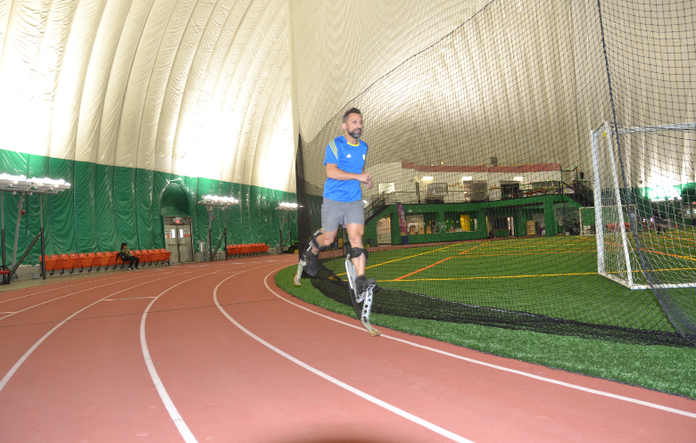 Fastest mile on spring loaded stilts | Guinness World Records