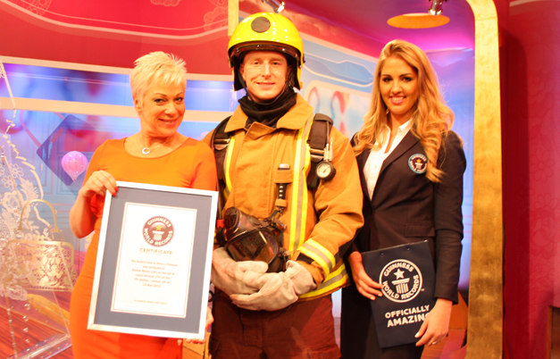 Fastest time to dress a firefighter (fireman) | Guinness World Records