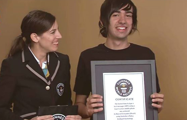 Fastest time to type a text message (SMS) on a touch-screen mobile ...