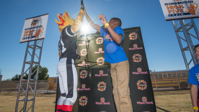 Longest high-five relay | Guinness World Records