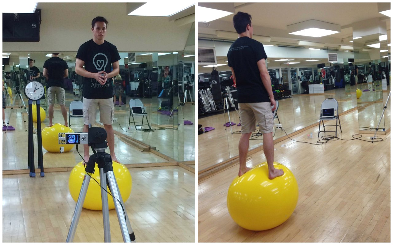 Longest time to stand on a Swiss ball | Guinness World Records