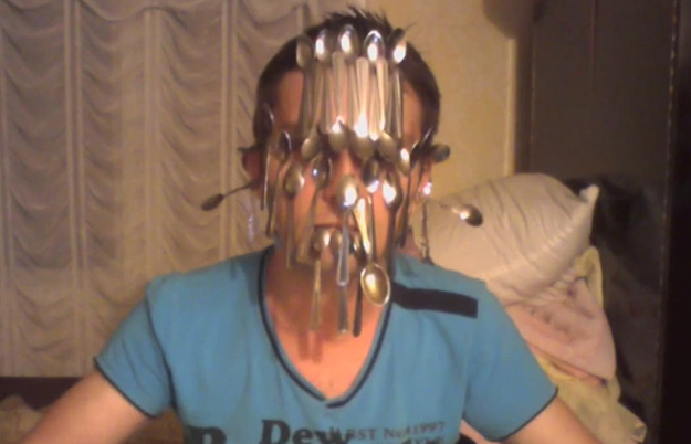 Most spoons balanced on the face | Guinness World Records